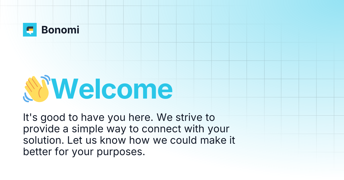 👋Welcome | Bonomi Event API | Bonomi