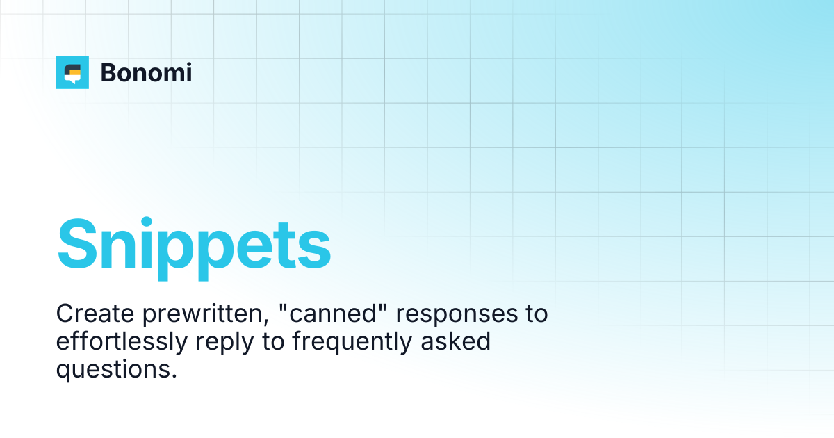 Snippets | Bonomi